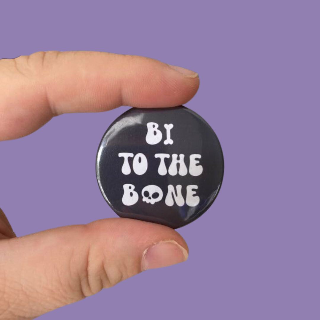 Bi To The Bone Badge | Bisexual Badges – Rainbow & Co