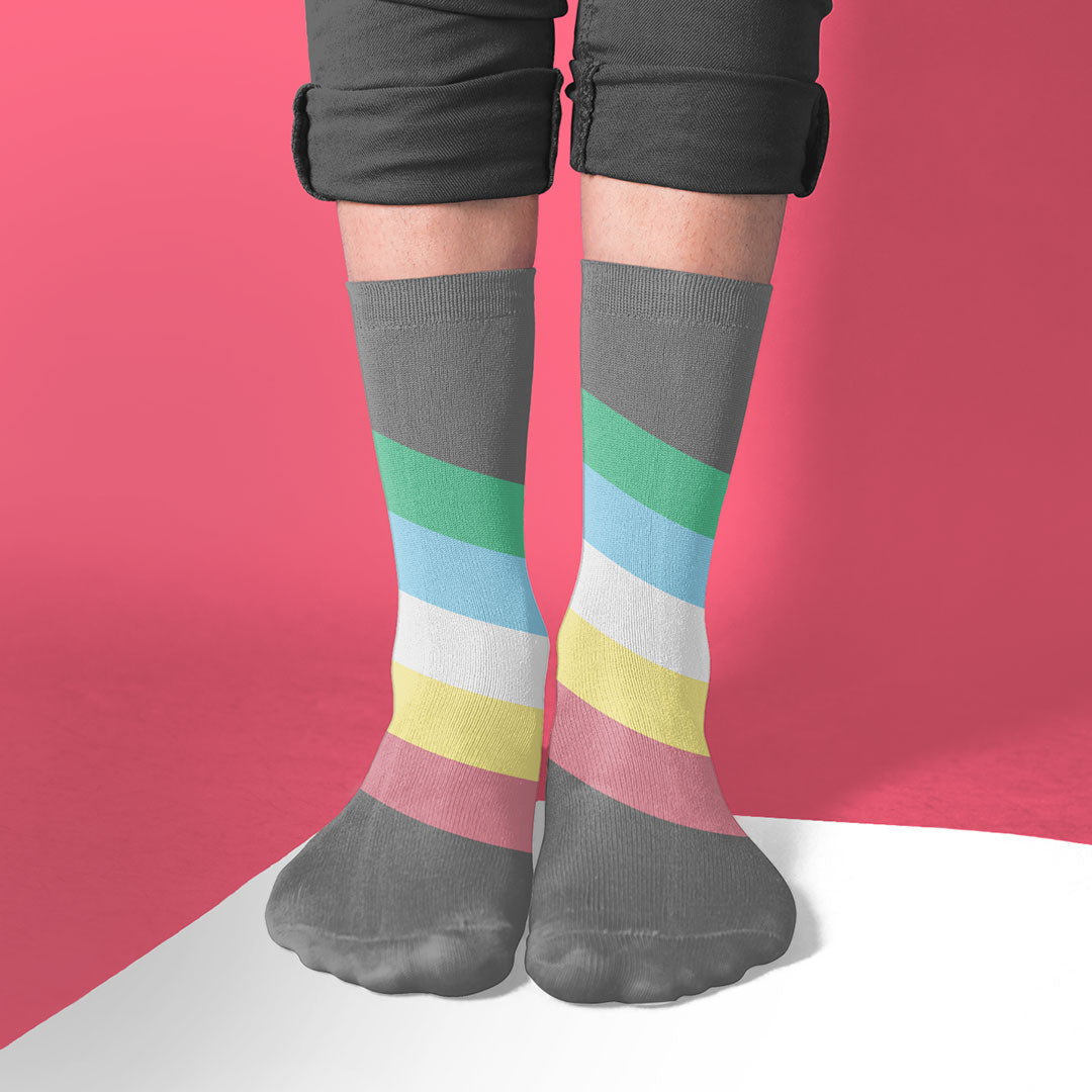 Disability Pride Flag Tube Socks | – Rainbow & Co