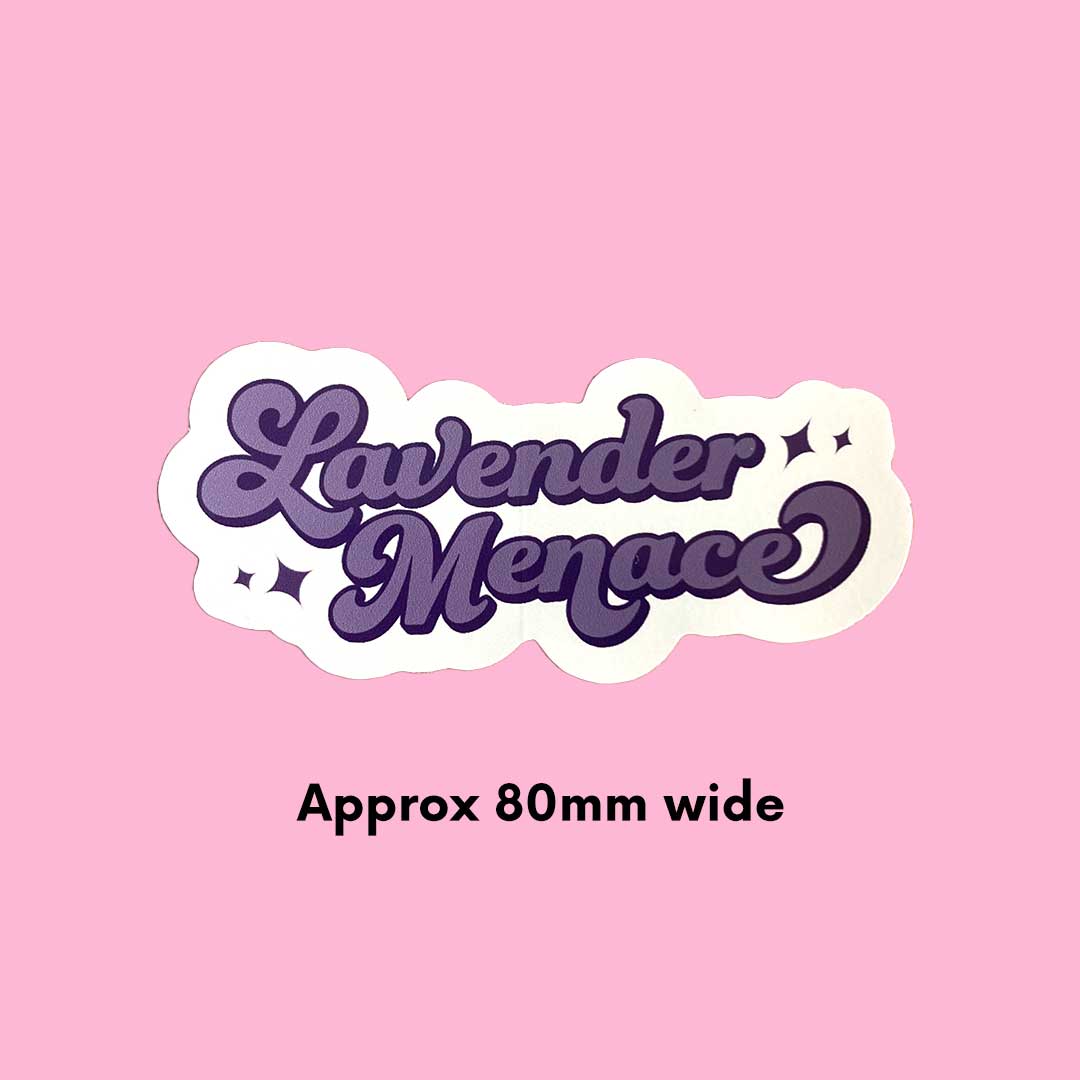 Lavender Menace Sticker | Retro Pride Sticker – Rainbow & Co