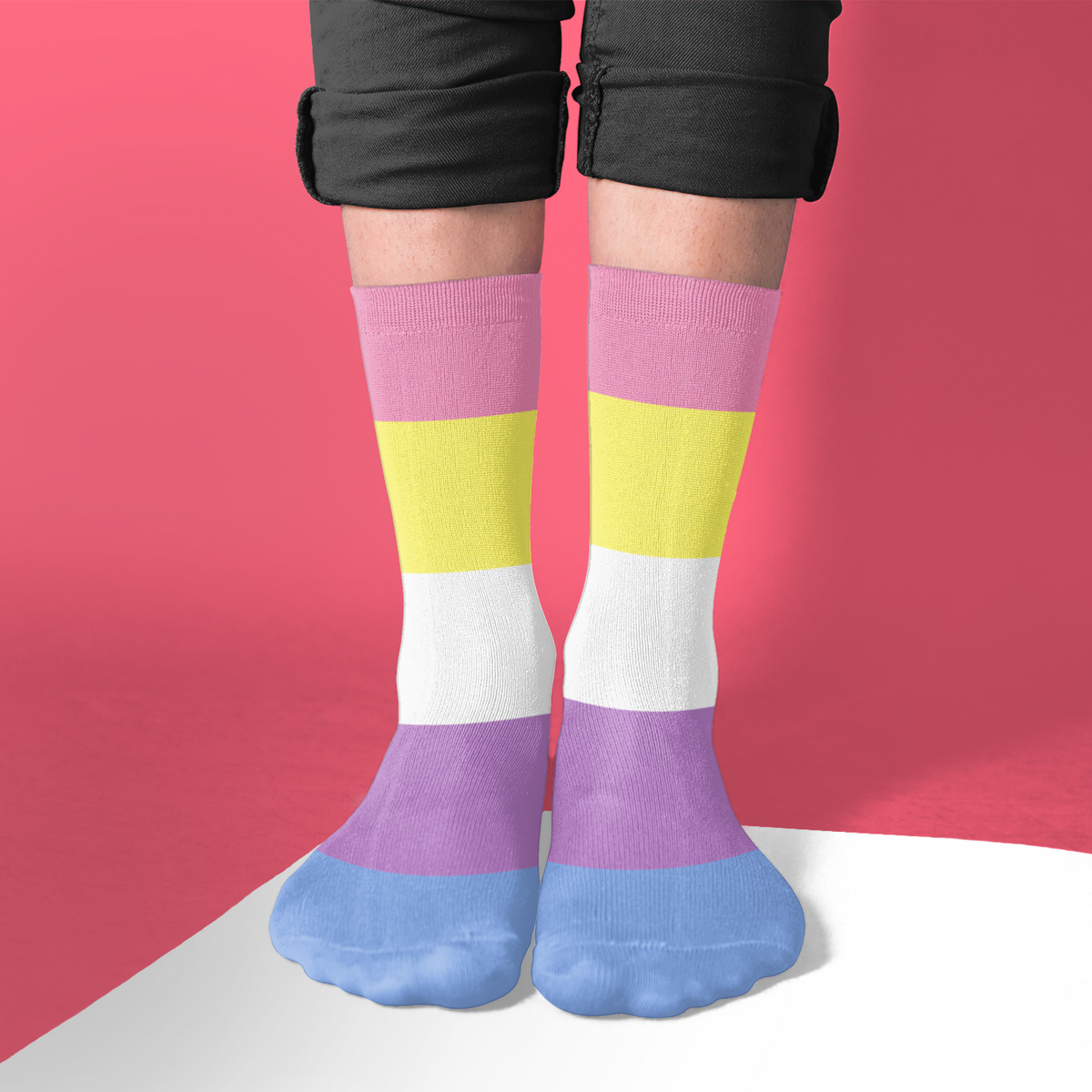 Bigender Pride Flag Socks | Rainbow & Co