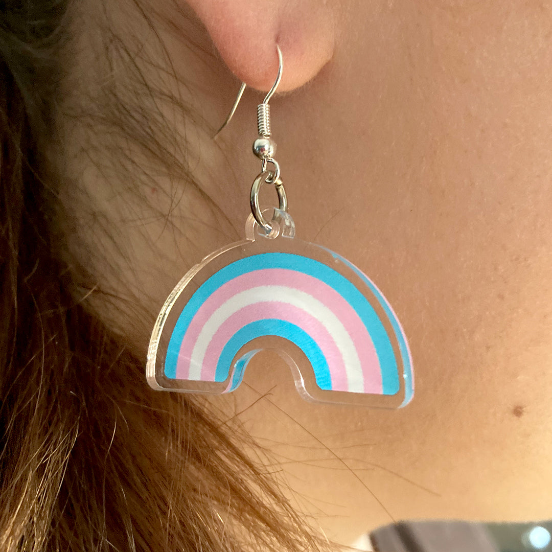 Trans Pride Earrings | Transgender Pride Jewellery | Rainbow & Co