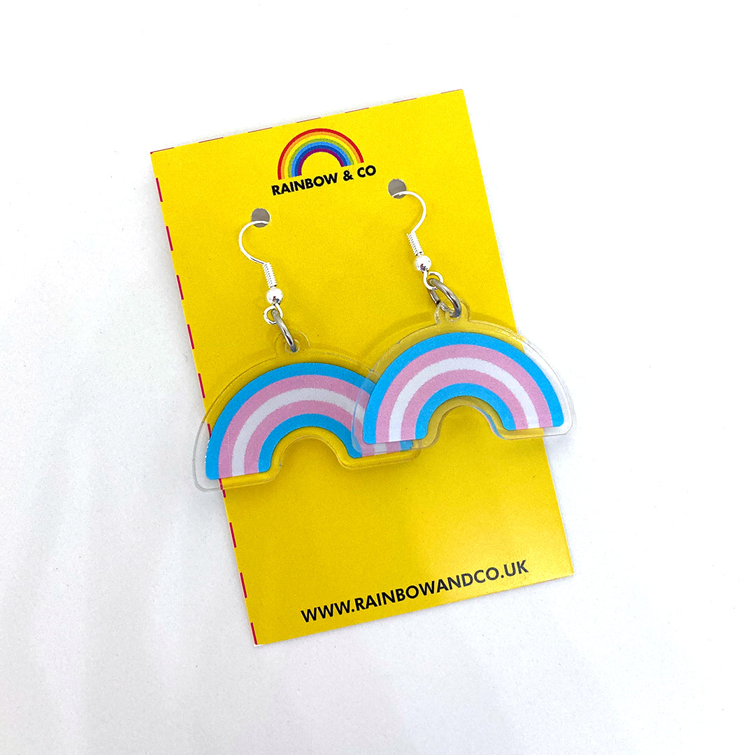 Trans Pride Earrings | Transgender Pride Jewellery | Rainbow & Co