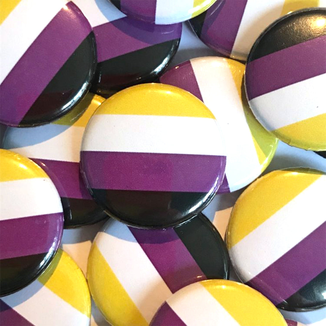 Non Binary Pride Flag Badge | Non Binary Badge – Rainbow & Co