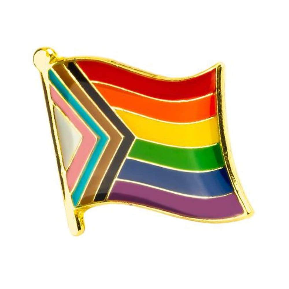 Progress Pride Flag Pin | Rainbow & Co | LGBTQ+ Apparel & Accessories