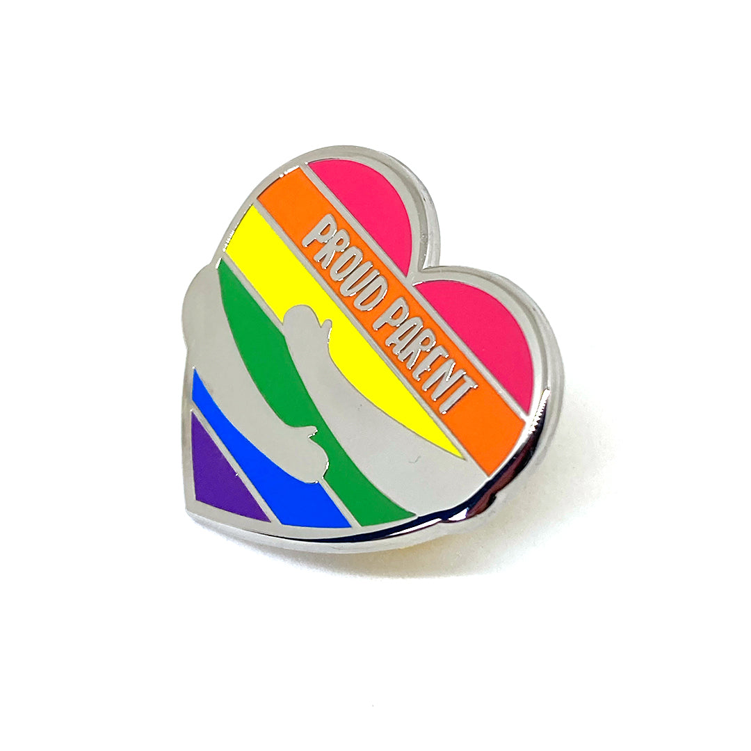 Proud Parent Rainbow Pin | Parent Pride Badge – Rainbow & Co