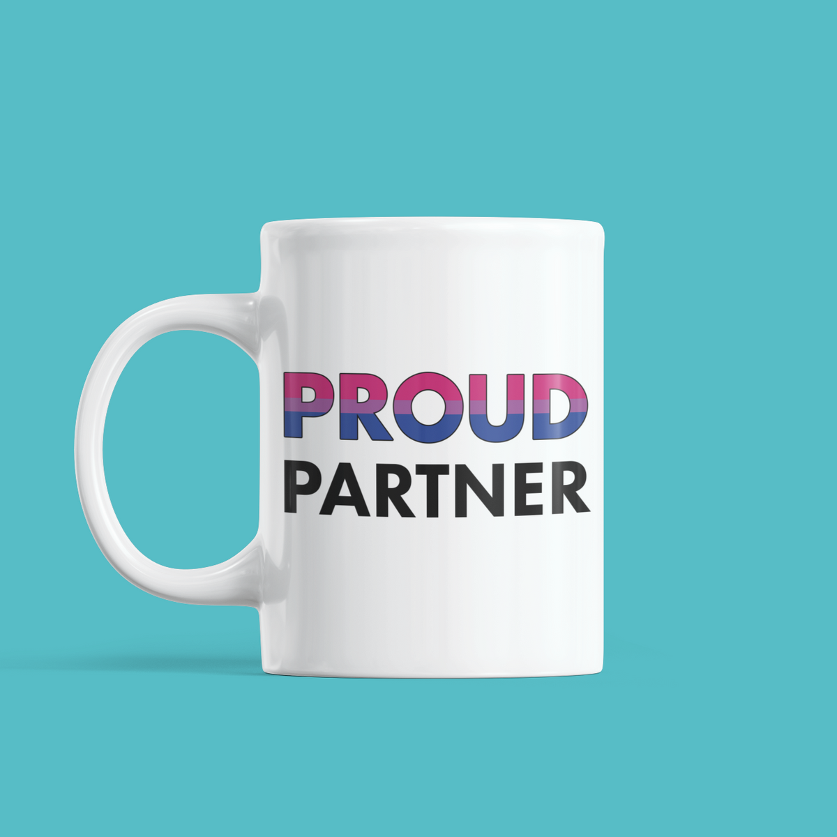 Proud Partner Bisexual Flag Mug | Bisexual Couples Gift – Rainbow & Co