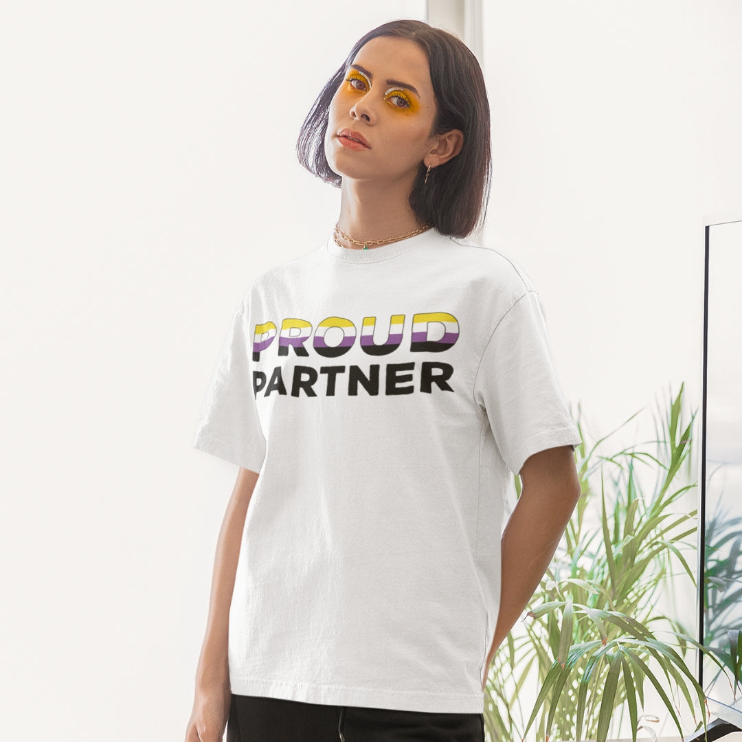 Proud Partner Non Binary Pride Shirt – Rainbow & Co
