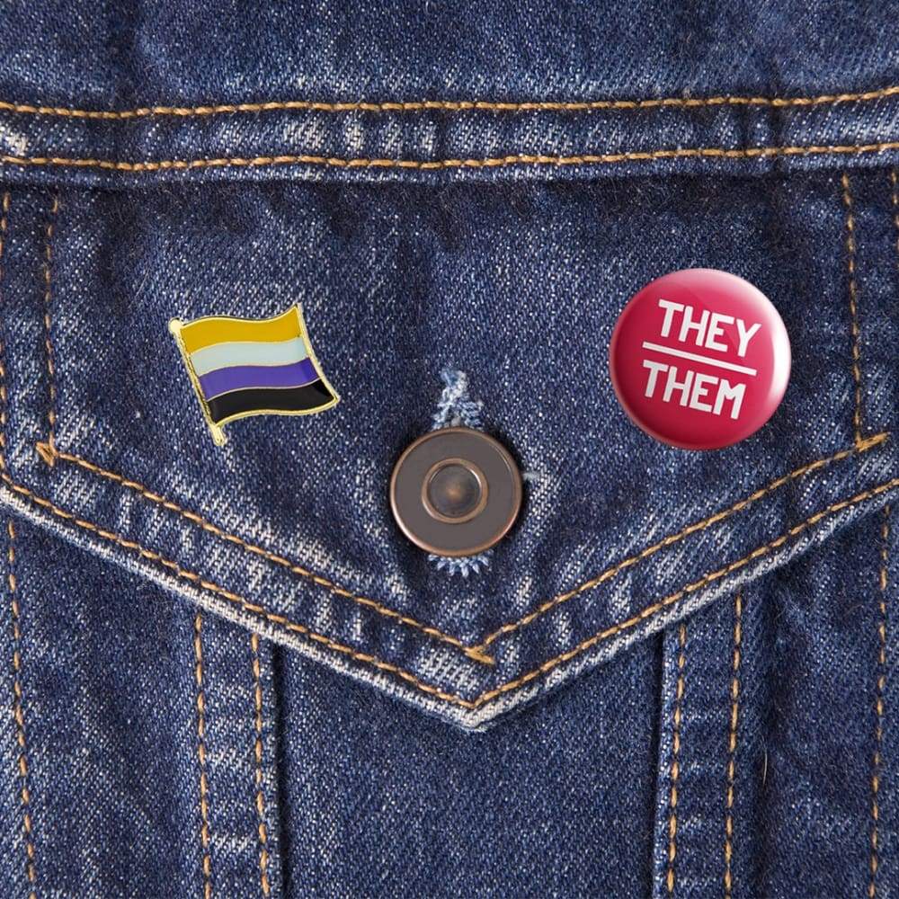 Non Binary Flag Pin | Rainbow & Co | LGBTQ+ Apparel & Accessories